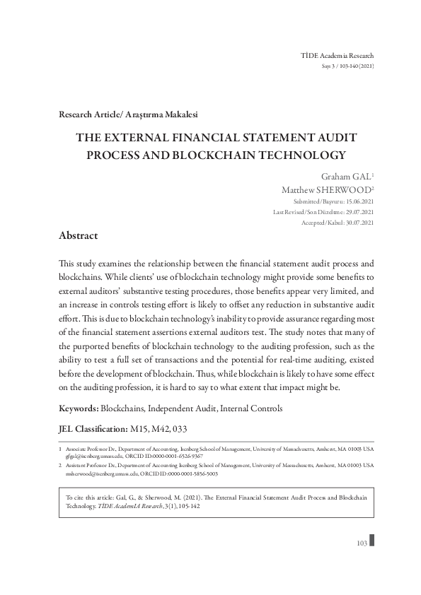(PDF) The External Financial Statement Audit Process and Blockchain ...