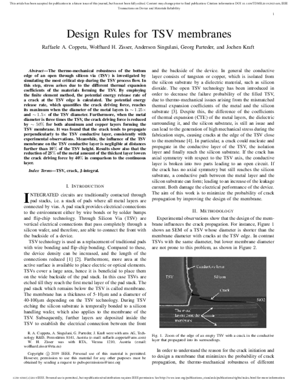 (PDF) Design Rules for TSV Membranes