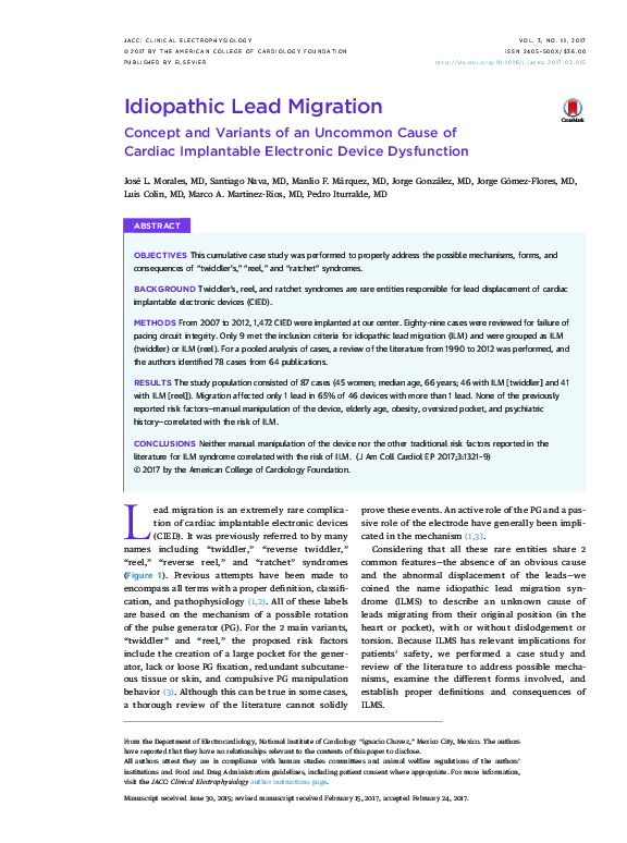 (PDF) Idiopathic Lead Migration