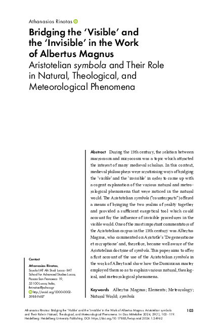 (PDF) Bridging the 'Visible' and the 'Invisible' in the Work of ...