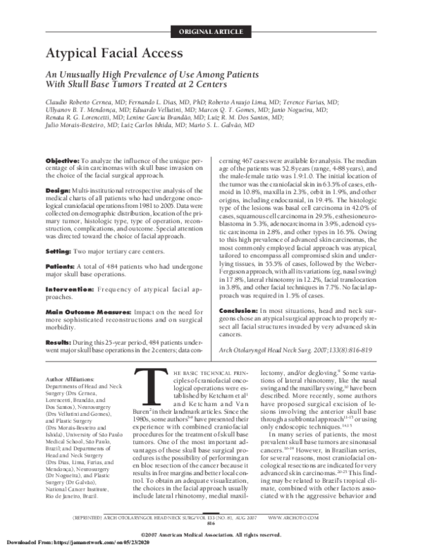 (PDF) Atypical Facial Access | Renata da Graca Lorencetti Mahmoud ...