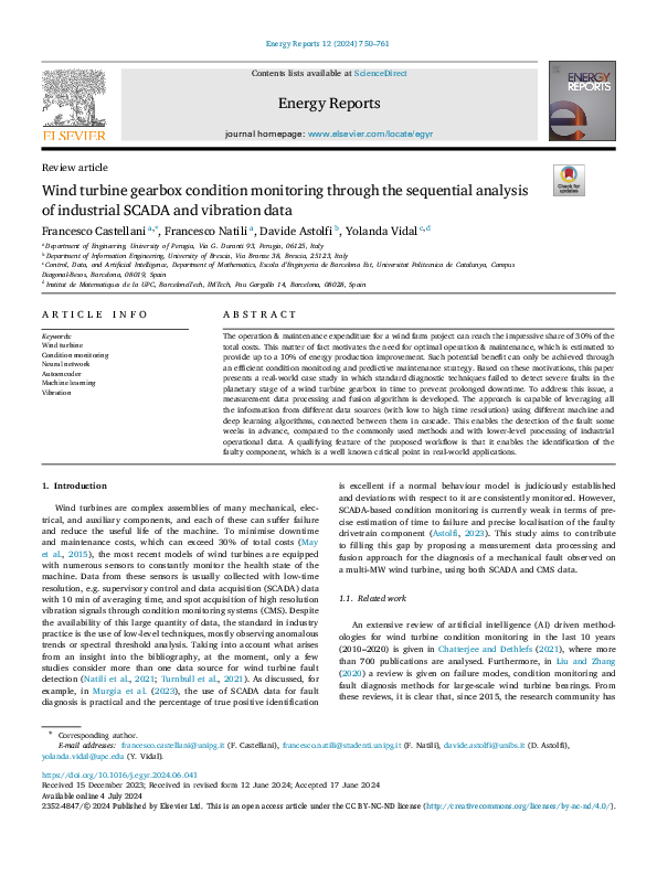 Pdf Wind Turbine Gearbox Condition Monitoring Through The Sequential Analysis Of Industrial