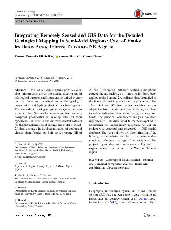 (PDF) Integrating Remotely Sensed and GIS Data for the Detailed ...