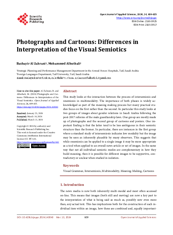 (PDF) Photographs and Cartoons: Differences in Interpretation of the ...