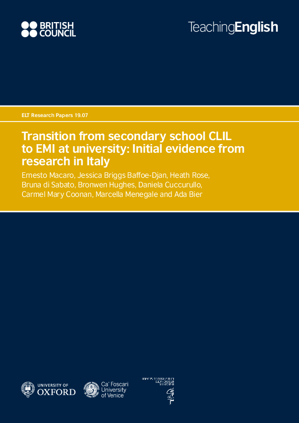 (PDF) Transition from Secondary School Clil to Emi at University ...