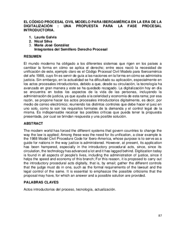 (PDF) El código procesal civil modelo para Iberoamérica en la era de la ...