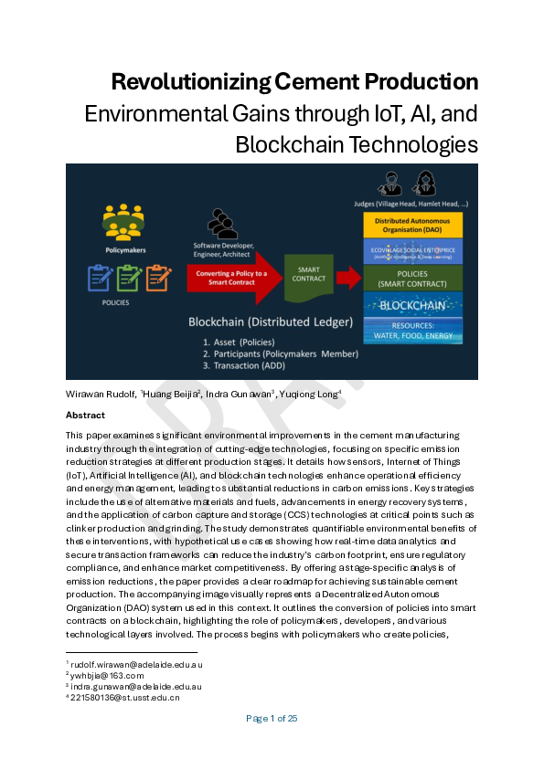(PDF) Revolutionizing Cement Production Environmental Gains through IoT ...