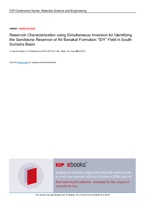 (PDF) Reservoir Characterization using Simultaneous Inversion for ...