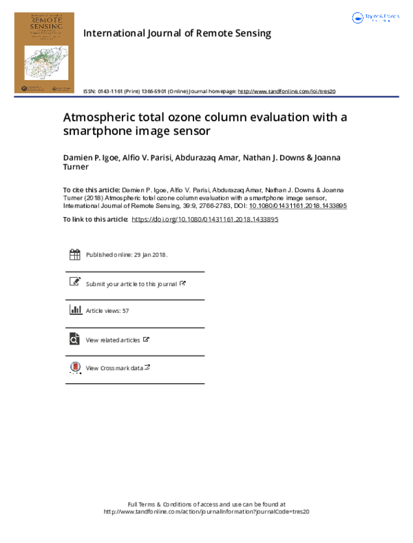 (PDF) Atmospheric total ozone column evaluation with a smartphone image ...