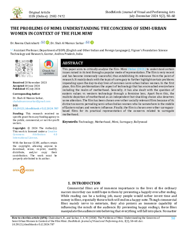 (PDF) THE PROBLEMS OF MIMI: UNDERSTANDING THE CONCERNS OF SEMI-URBAN ...