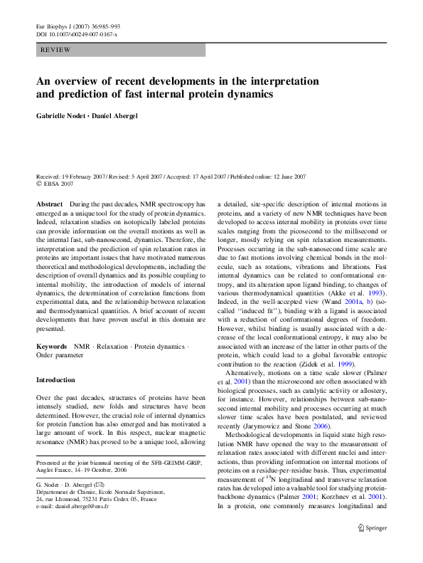 (PDF) An overview of recent developments in the interpretation and ...
