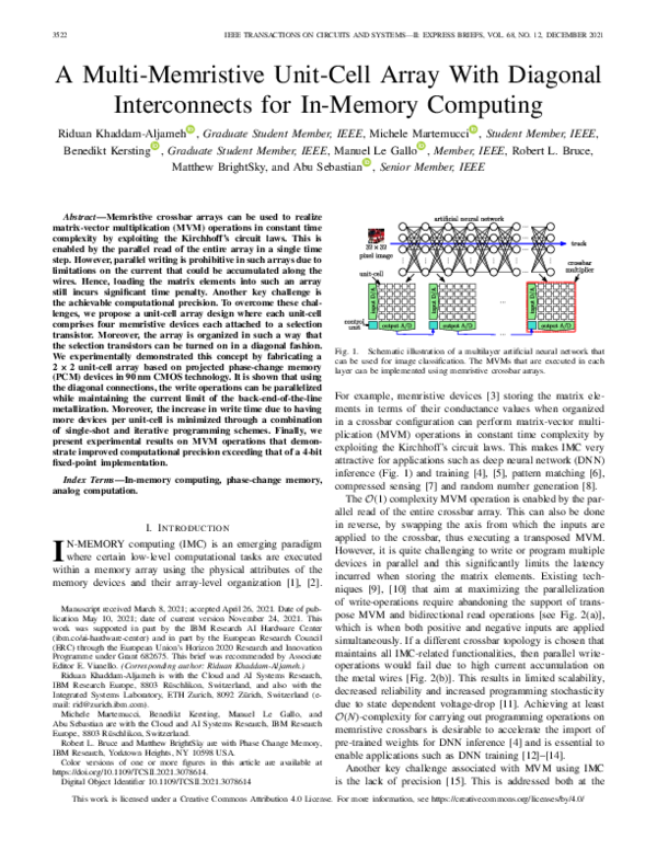 (PDF) A Multi-Memristive Unit-Cell Array With Diagonal Interconnects ...