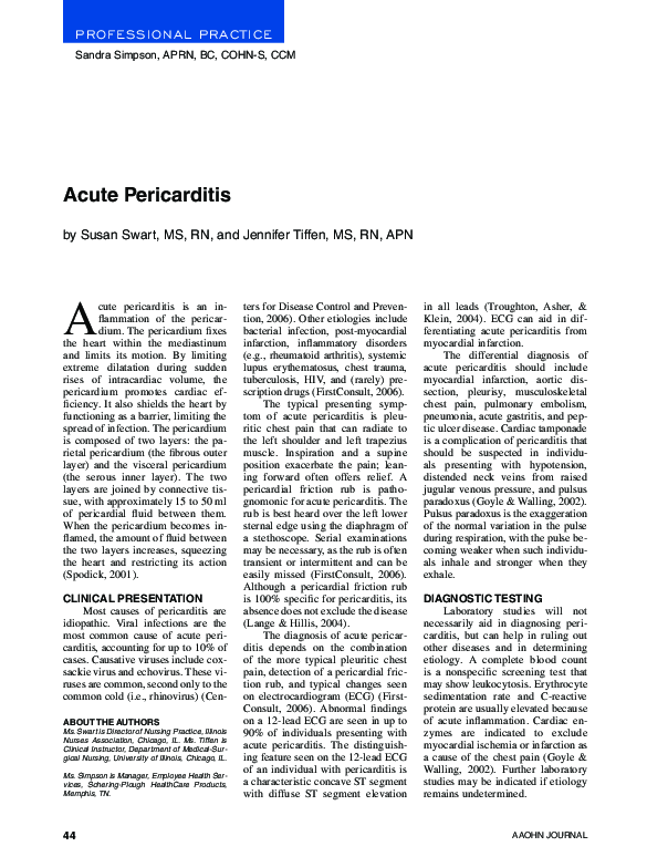 (PDF) Acute Pericarditis