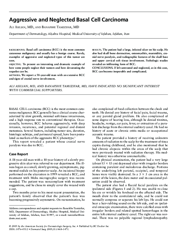 (PDF) Aggressive and Neglected Basal Cell Carcinoma