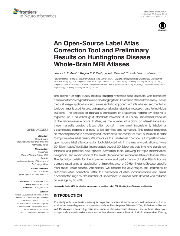 (PDF) An Open-Source Label Atlas Correction Tool and Preliminary Results on Huntingtons Disease ...