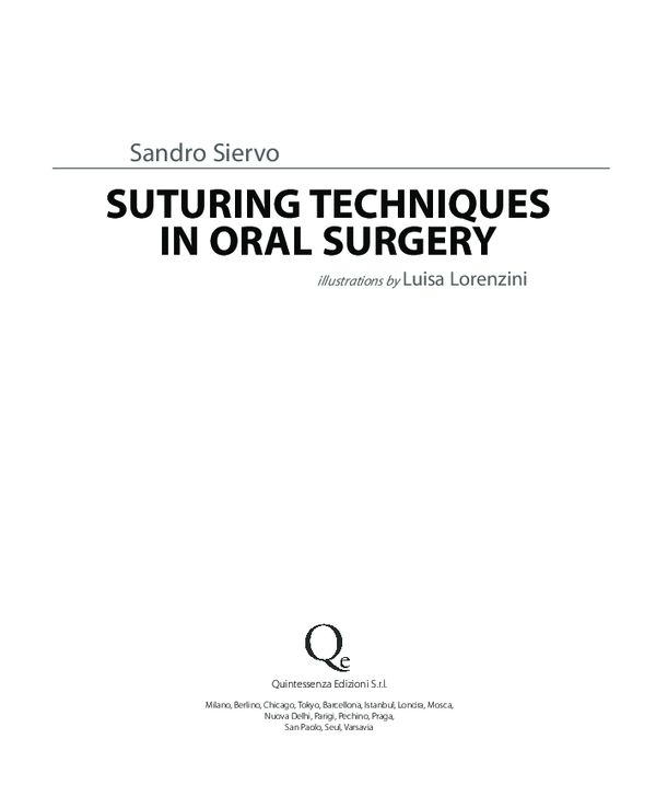 (PDF) Suturing Techniques in Oral Surgery