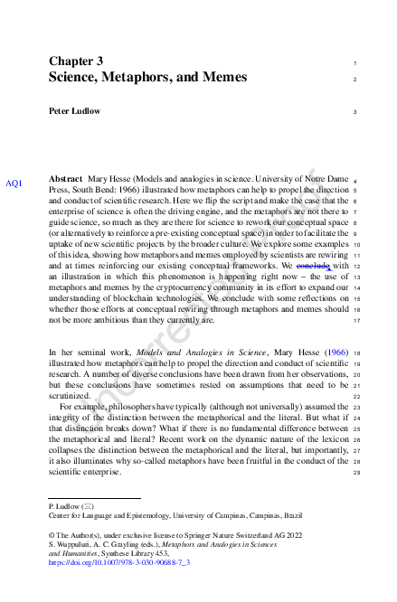 (PDF) Science, Metaphors, and Memes