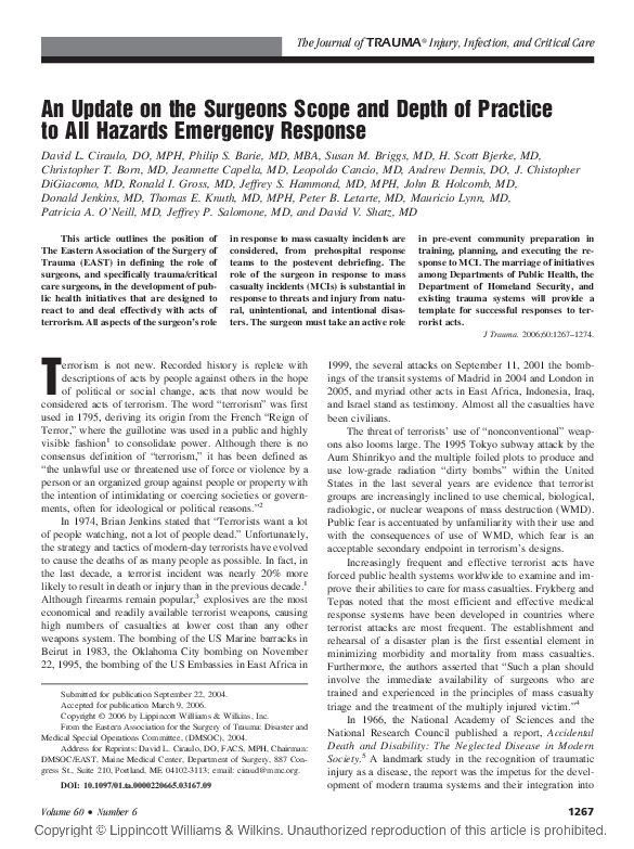 (PDF) An Update on the Surgeons Scope and Depth of Practice to All ...