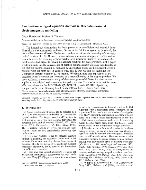 (PDF) Contraction integral equation method in three-dimensional ...