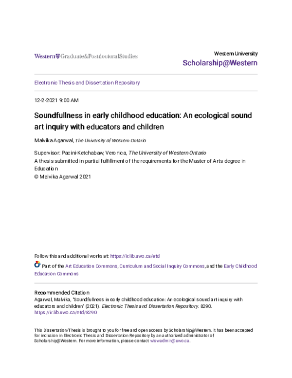 (PDF) Soundfullness in early childhood education: An ecological sound ...