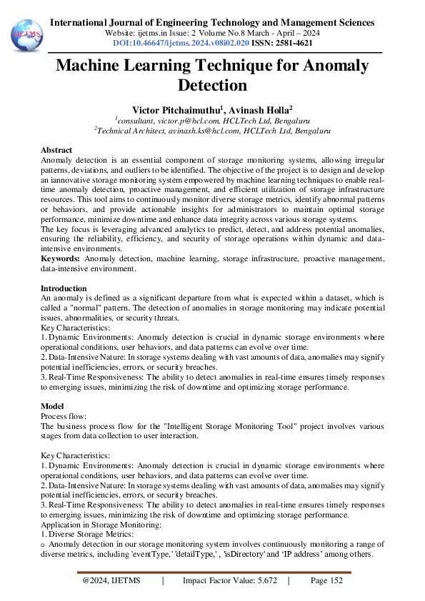 (PDF) Machine Learning Technique for Anomaly Detection (PDF) Machine Learning Technique for Anomaly Detection