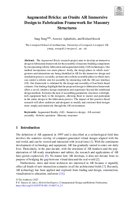 (PDF) Augmented Bricks an Onsite AR Immersive Design to Fabrication ...