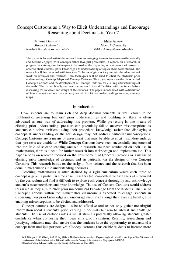 (PDF) Concept cartoons as a way to elicit understandings and encourage ...