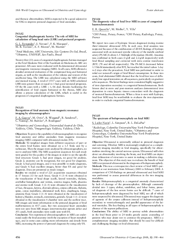 (PDF) P43.02: Congenital diaphragmatic hernia: The role of MRI for ...