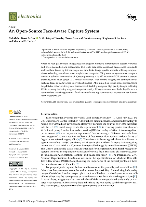 (PDF) An Open-Source Face-Aware Capture System