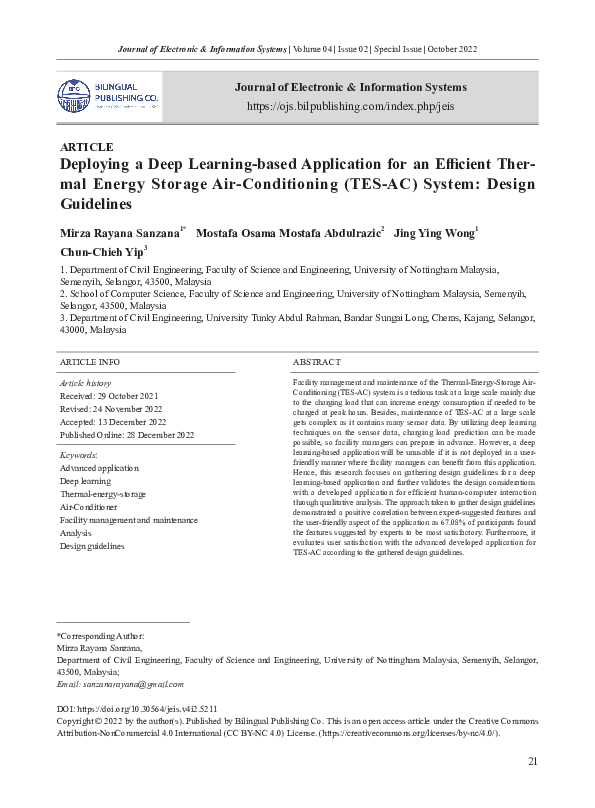 (PDF) Deploying a Deep Learning-based Application for an Efficient ...