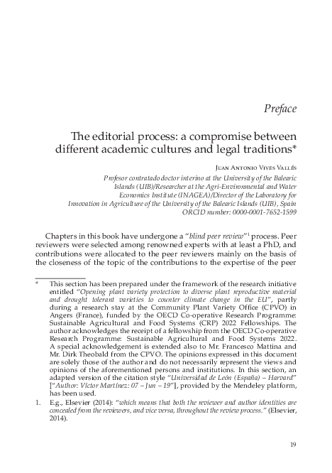 (PDF) The editorial process: a compromise between different academic ...