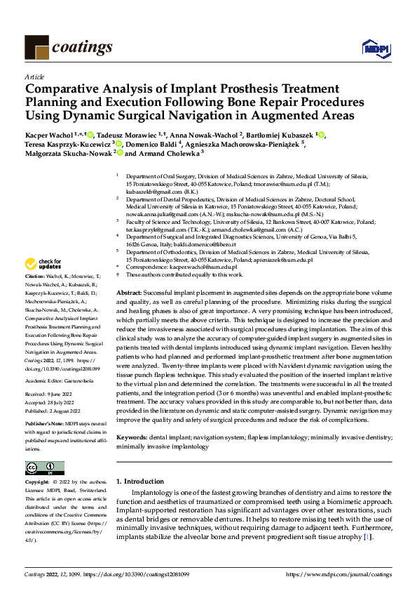 (PDF) Comparative Analysis of Implant Prosthesis Treatment Planning and ...