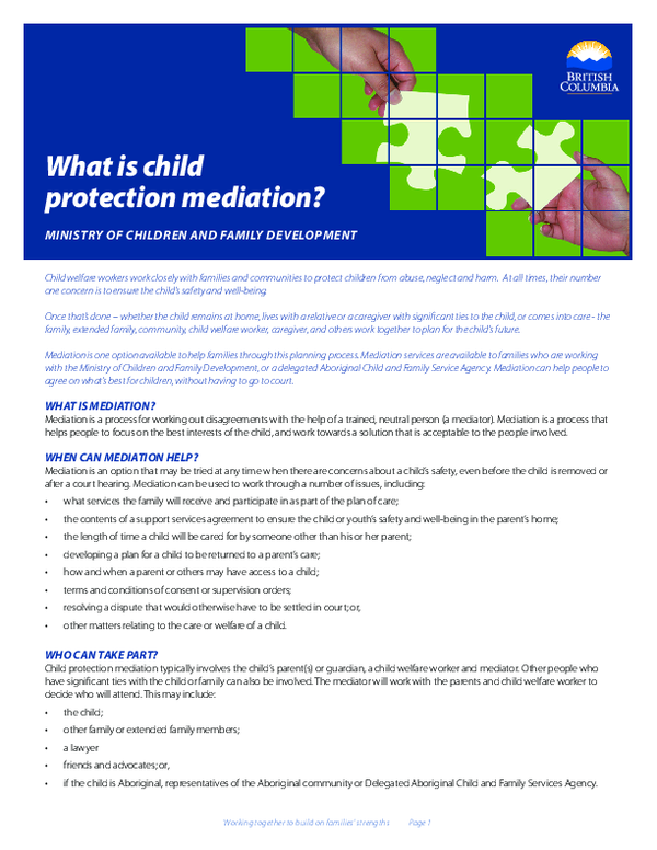 (PDF) Child Protection Mediation