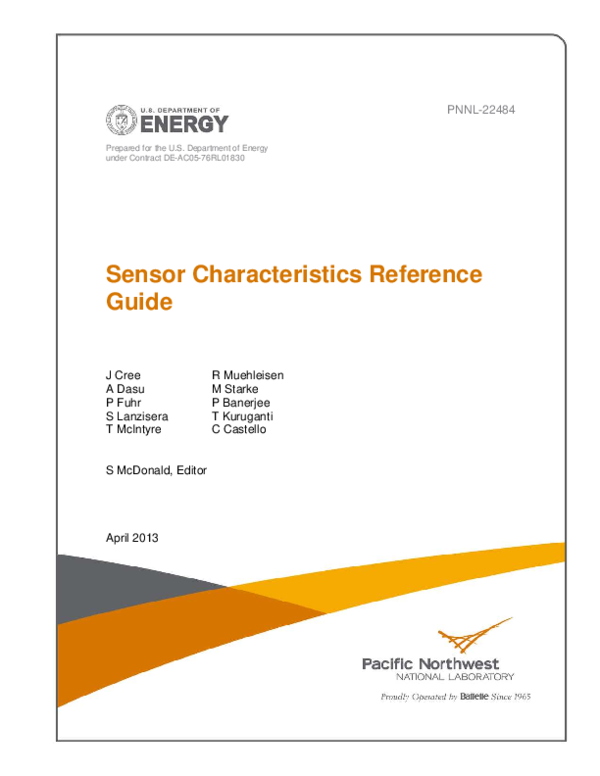 (PDF) Sensor Characteristics Reference Guide | peter fuhr - Academia.edu
