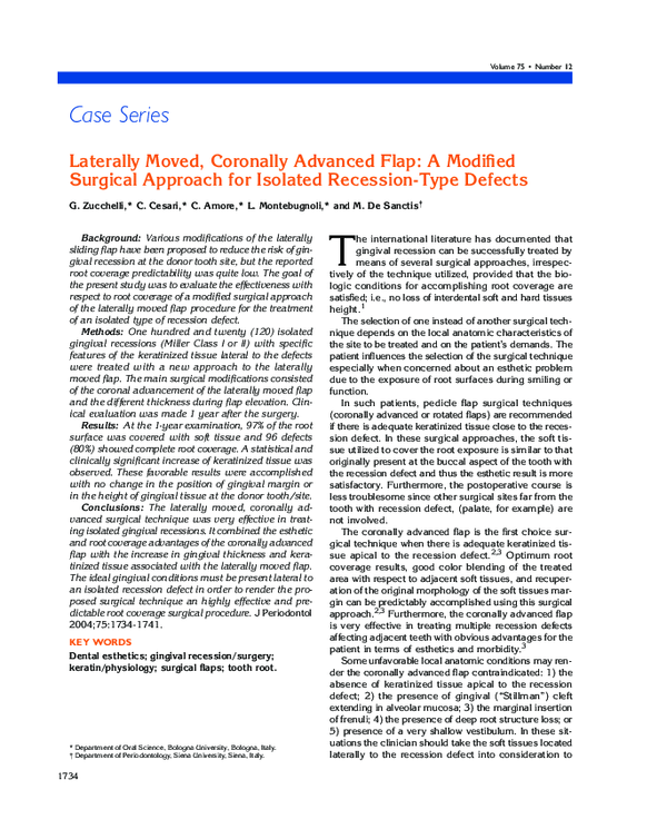 (PDF) Laterally Moved, Coronally Advanced Flap: A Modified Surgical ...