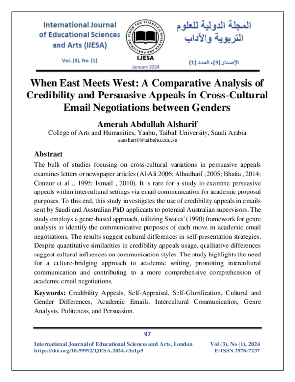 (PDF) When East Meets West: A Comparative Analysis of Credibility and ...