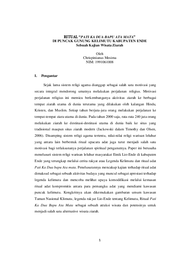 (DOC) RITUAL PATI KA DUA BAPU ATA MATA