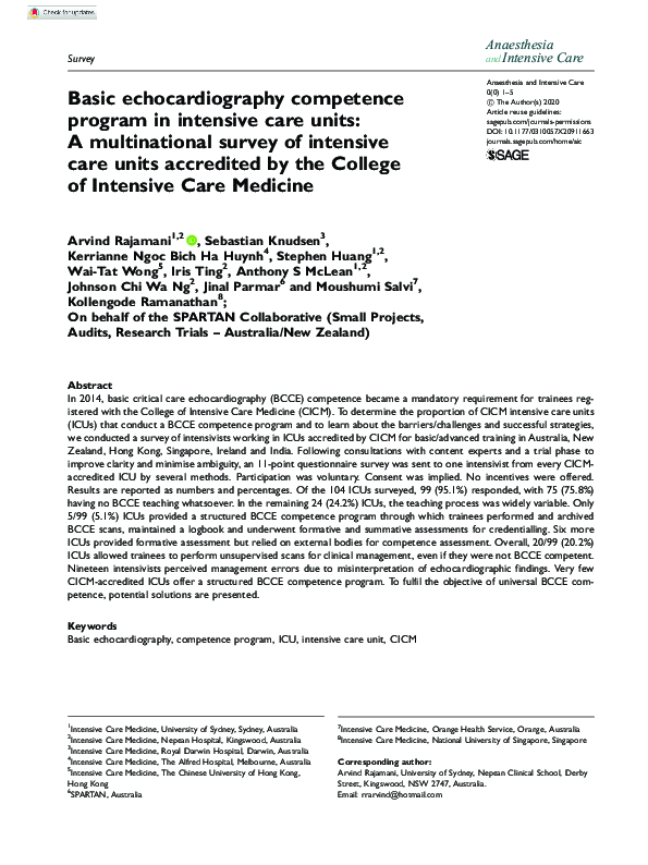 (PDF) Basic echocardiography competence program in intensive care units ...