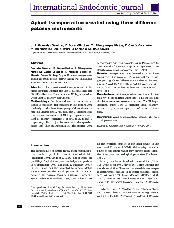 (PDF) Apical transportation created using three different patency ...
