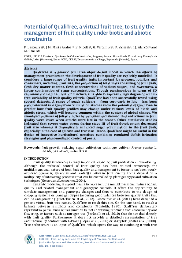 (PDF) Potential of QualiTree, a virtual fruit tree, to study the ...