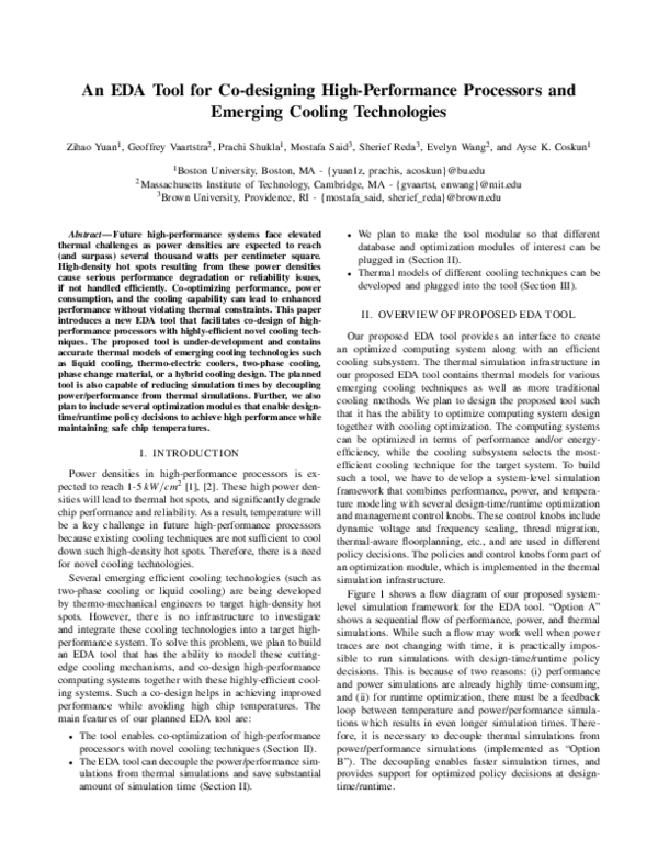 (PDF) An EDA Tool for Co-designing High-Performance Processors and ...