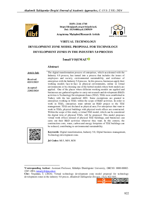 (PDF) VIRTUAL TECHNOLOGY DEVELOPMENT ZONE MODEL PROPOSAL FOR TECHNOLOGY ...