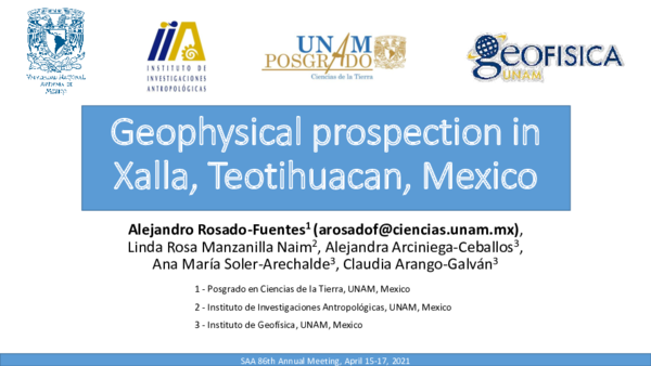 (PDF) Geophysical Prospection in Xalla, Teotihuacan, Mexico