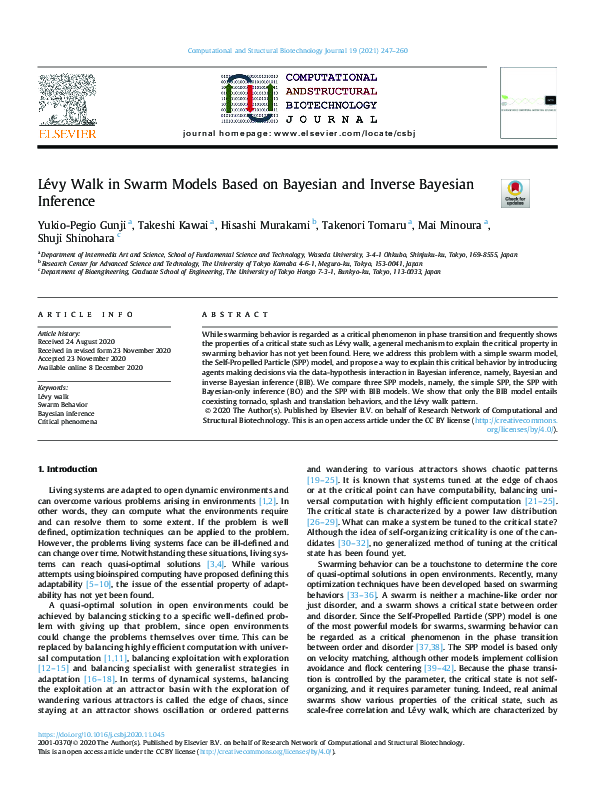 (PDF) Lévy Walk in Swarm Models Based on Bayesian and Inverse Bayesian ...