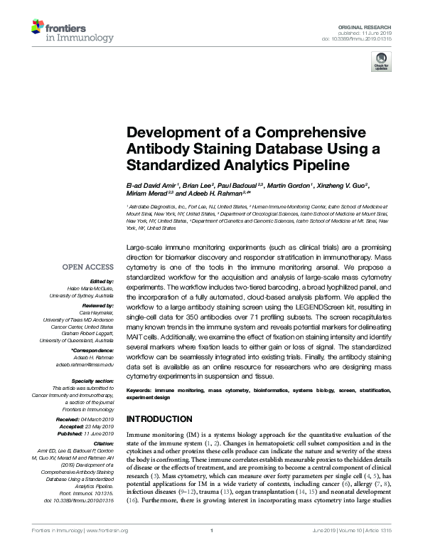 (PDF) Development of a Comprehensive Antibody Staining Database Using a Standardized Analytics ...