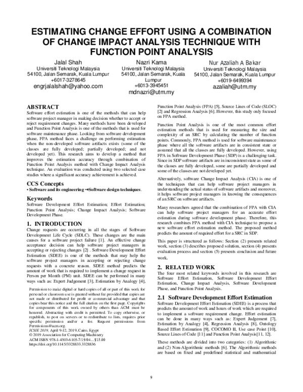 (PDF) Improving Change Effort Estimation Accuracy