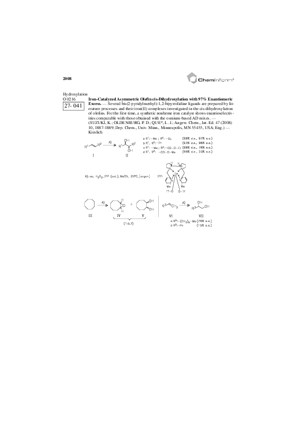 (PDF) ChemInform Abstract: Iron-Catalyzed Asymmetric Epoxidation of ...