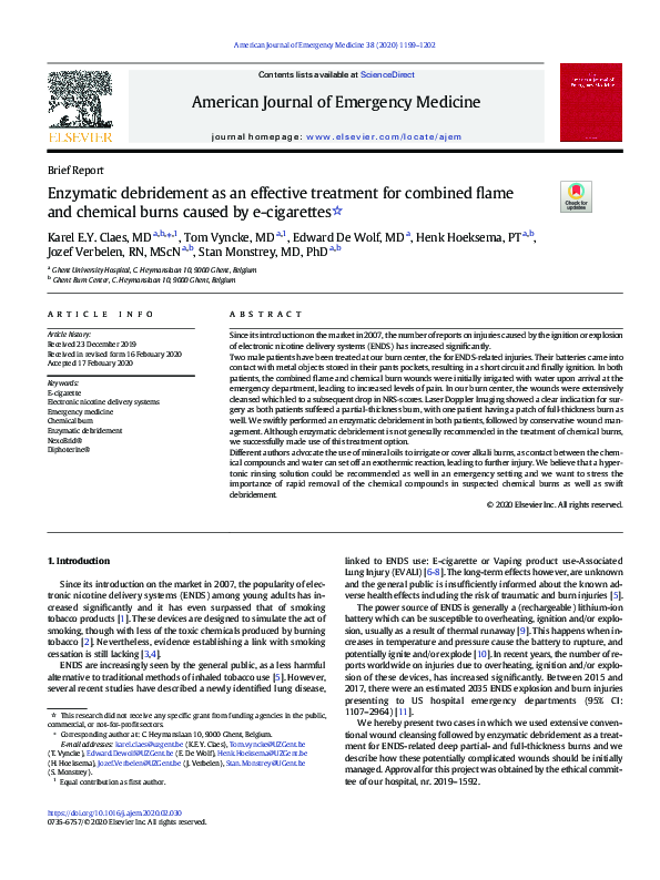 (PDF) Enzymatic debridement as an effective treatment for combined ...