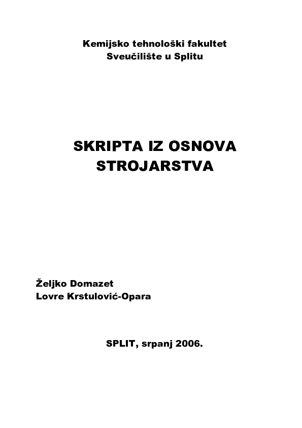 (PDF) Skripta iz osnova strojarstva