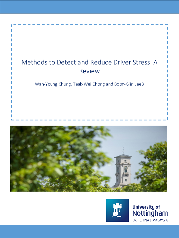 (PDF) Methods to Detect and Reduce Driver Stress: A Review